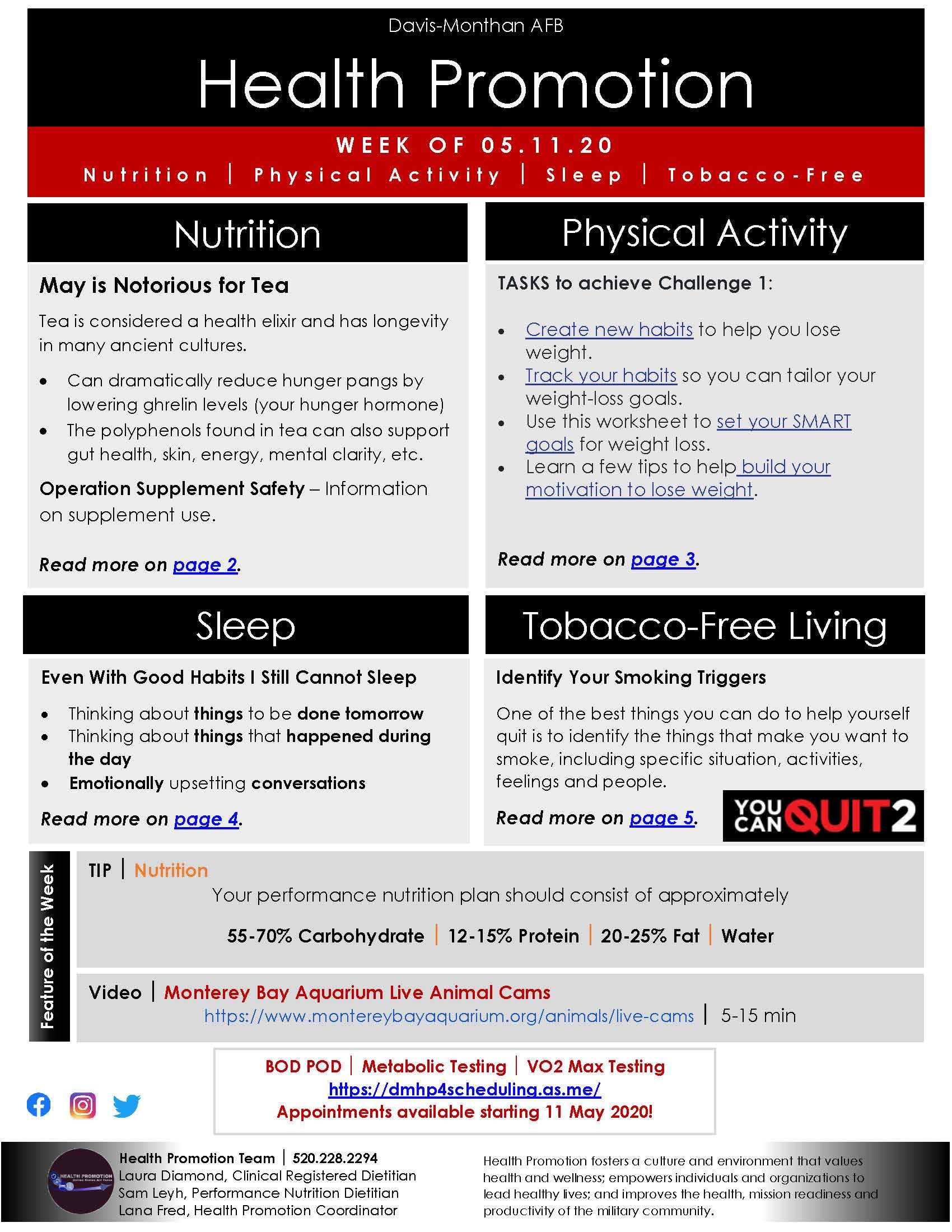 HP Bulletin – Week of 5/11/20 – Health Promotion – DMAFB