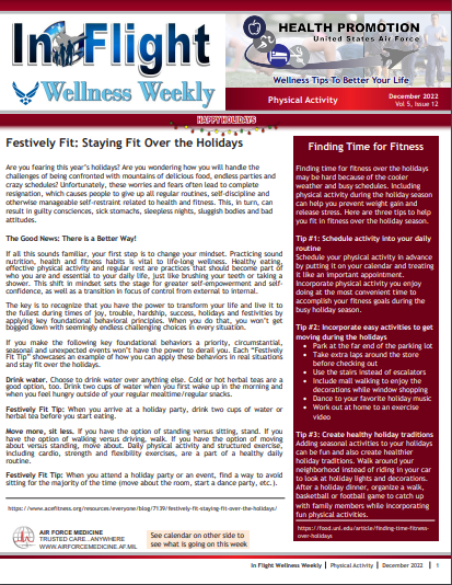 Wellness Weekly: Happy Holidays – Health Promotion – DMAFB